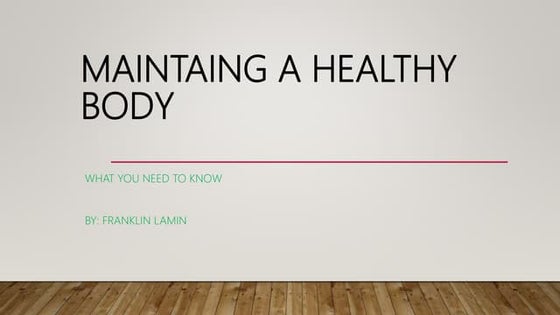 Lifestyle & Weight Management | PPT