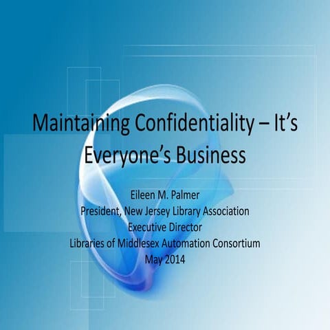 Maintaining confidentiality | PDF