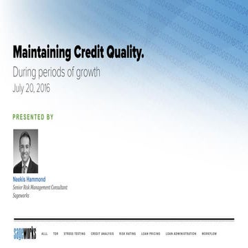Maintaining Credit Quality in Banks and Credit Unions | PPT