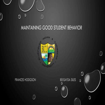Maintaining good student behavior | PPTX