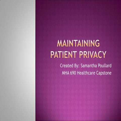 Protecting Patient Privacy | PDF