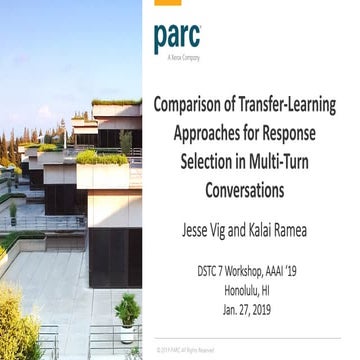 Comparison of Transfer-Learning Approaches for Response Selection in Multi-Turn Conversations | PPT