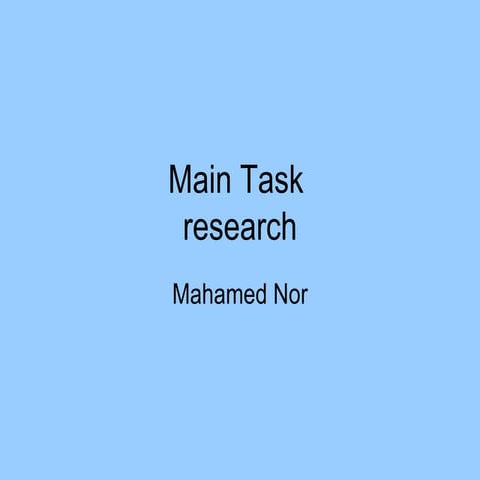 Main task | PPT