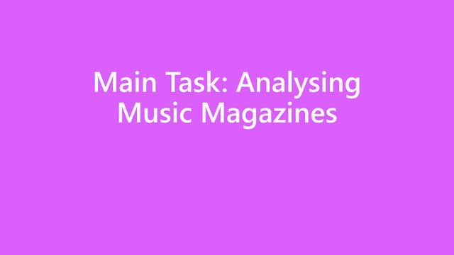 media studies Magazine cover analysis | PPTX