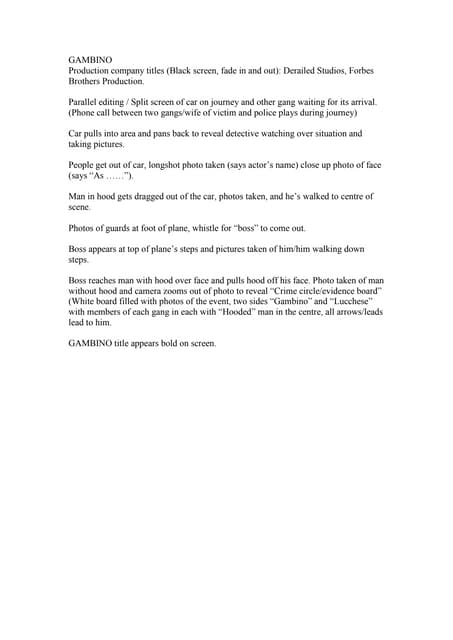 Preliminary script | DOCX