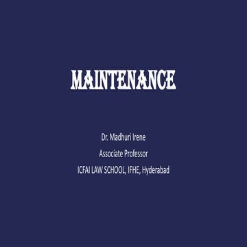 Maintenance | PDF