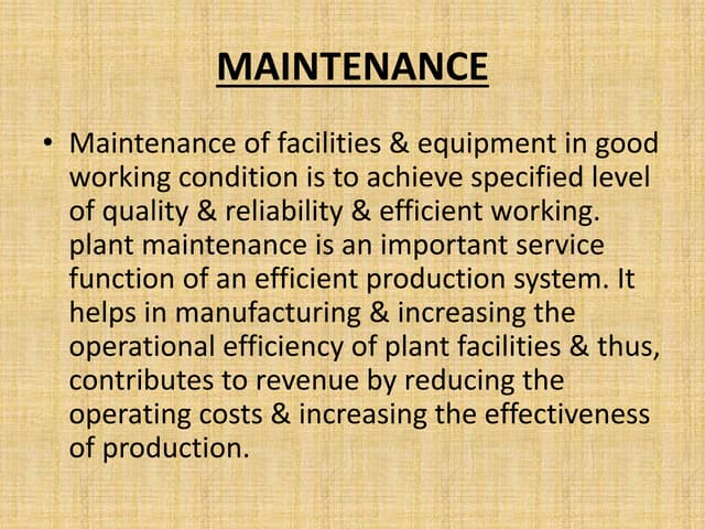 PPT ON PREVENTIVE MAINTENANCE | PDF