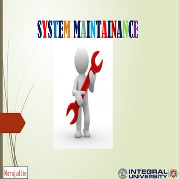 System maintenace , software maintenance | PPT