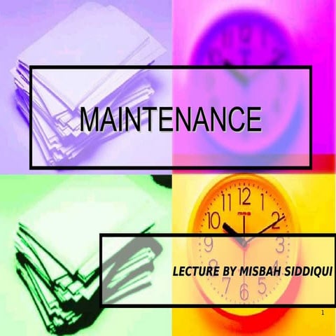 Detailed Maintenance plan in the industry | PDF