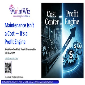 Why Maintenance Drives Profit, Not Cost | The ROI of Reliability & CMMS ...