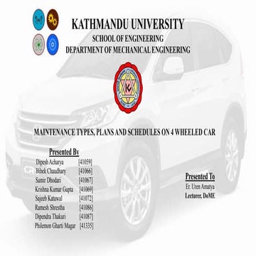 MAINTENANCE-TYPES-PLANS-AND-SCHEDULES-ON-4-WHEELED-CAR-1.pptx | Motor ...