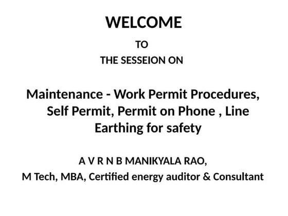 Is a permit to work a safe system of work? | PPT