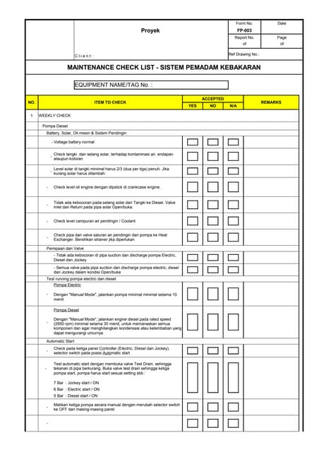 Weekly ambulance checklist | PDF