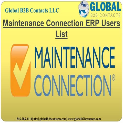Maintenance connection erp users list | PPT