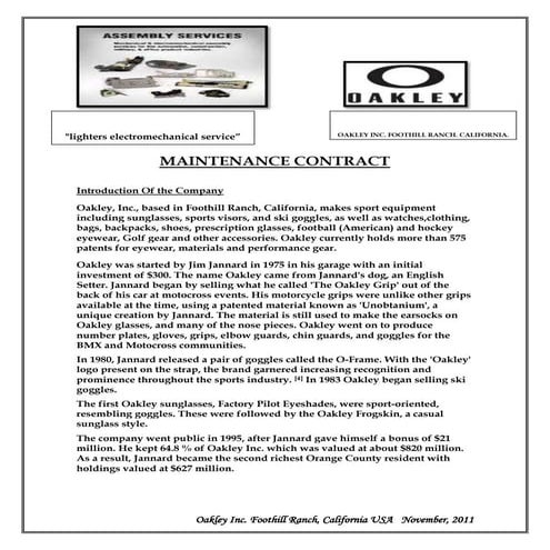 Maintenance contract | DOCX