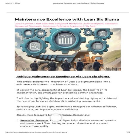 Maintenance Excellence with Lean Six Sigma.pdf