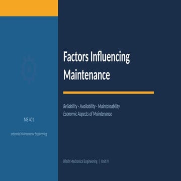 Principles and practices of maintenance planning | PDF
