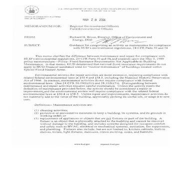 Maintenance memo 28 mar06 | PDF