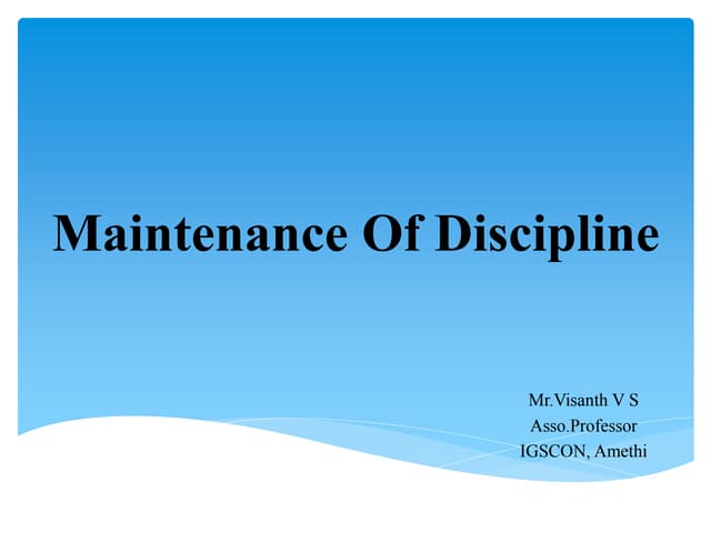 WORKPLACE DISCIPLINE | DOCX