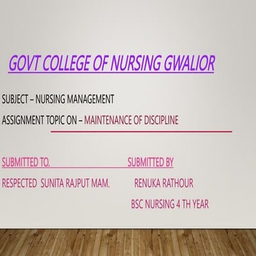 maintenance of discipline.pptx