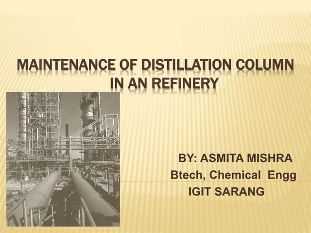 Distillation Column Design | PPTX