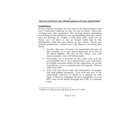 Maintenance of law & Order II | PDF