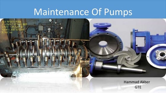 MAINTENANCE AND TROUBLESHOOTING OF CENTRIFUGAL PUMPS | PPT