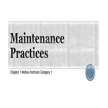 Maintenance Practices | PPTX