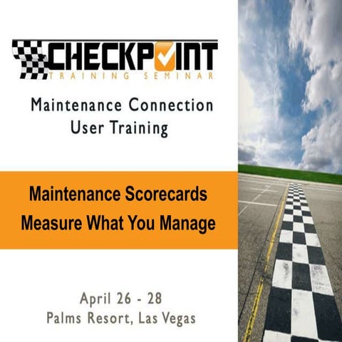 Maintenance score cards Checkpoint 2011 Keynote 2 | PPTX