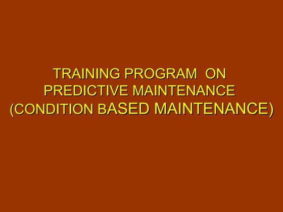 condition-monitoring introduction about re | PPT