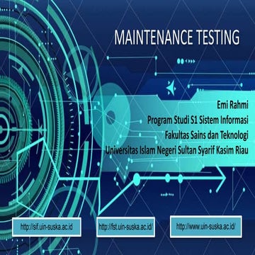 Maintenance Testing by Graham et al | PPTX | Computing | Technology ...