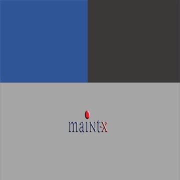 MaintX presentation | PPSX