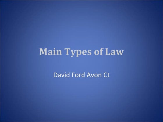 4 Classifications of LawThere are four different classifications.docx | Law