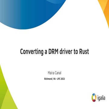 Converting a DRM driver to Rust | PDF