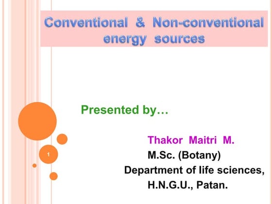 Presentation renewable energy resources | PPT
