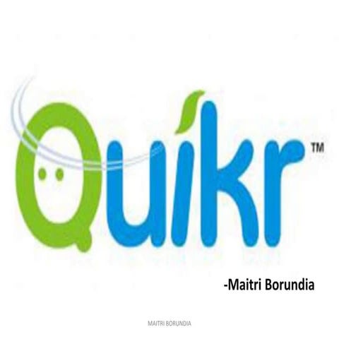 Quickr | By Lemon Entrepreneurs | PPT