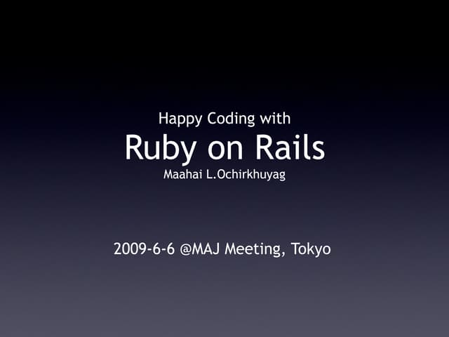 Happy Coding With Ruby On Rails Pdf Programming Languages Computing 2946
