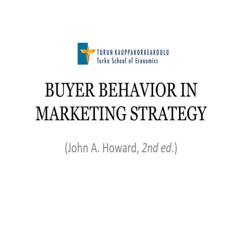 Buyer Behavior in Marketing Strategy | PDF