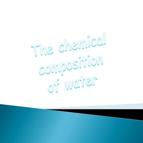 Chemical structure of water by Group 1 | PPTX