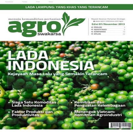 Majalah Agro swakarsa edisi 7 2013 Lada Indonesia | PDF