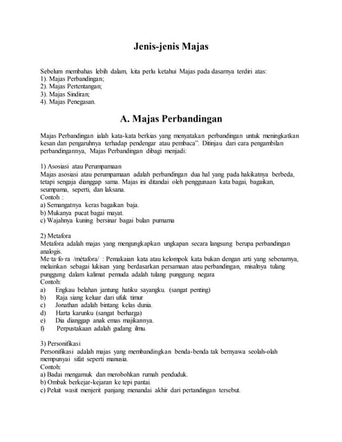 Macam macam majas | DOCX