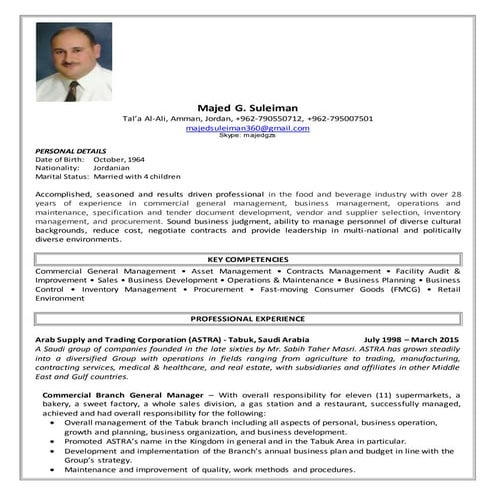 Majed g. sulieman resume 2 | DOCX