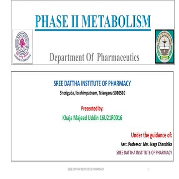 Drug metabolism Phase II reaction | PPTX