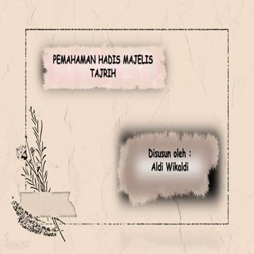 Metode Ijtihad majelis tarjih Muhamadiyah | PPT