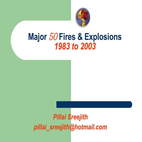 Major 50 Fires & Explosions | PPT | Chemistry | Science