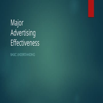 Major Advertising Effectiveness.pptx Major Advertising Effectiveness.pptx