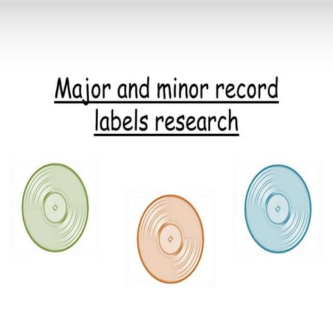 Major and minor record labels research | PPTX