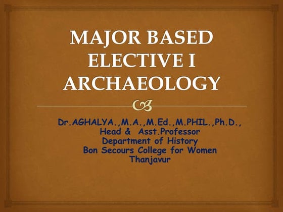 An introduction to archaeology | PPTX