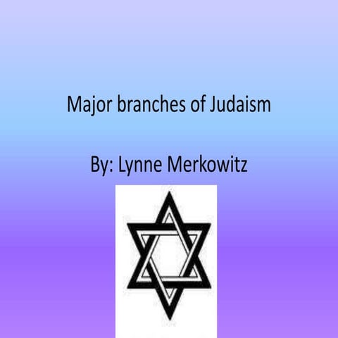 Major branches of judaism | PPTX