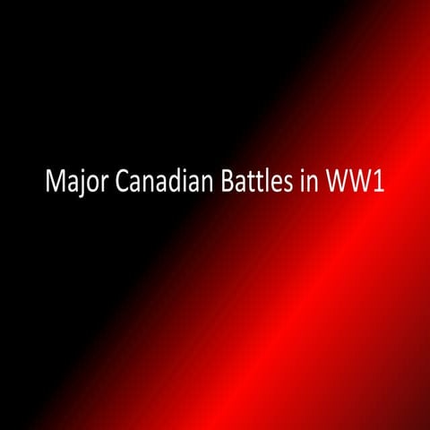 Major canadian battles in ww1 | PPTX